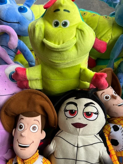 (16) DISNEY PIXAR Plush Toys Bugs Life Heimlich Flick Woody Won at ...