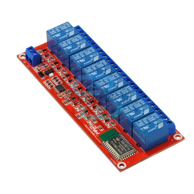 8 CHANNEL BLUETOOTH Relay Module Bluetooth Mobile Phone Remote Control ...