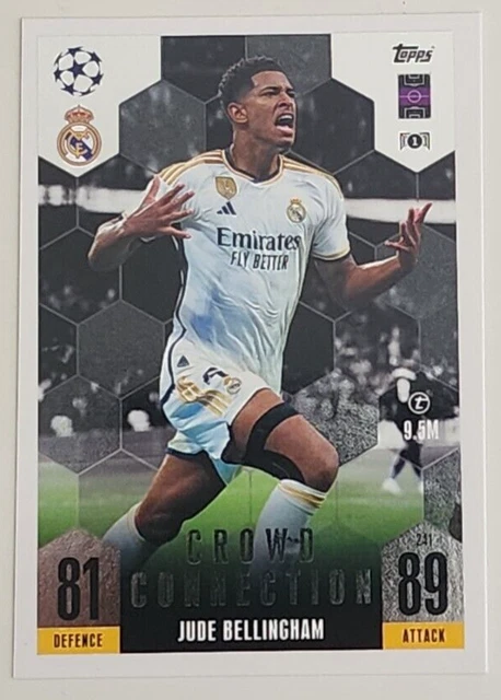2024 MATCH ATTAX Extra UEFA Jude Bellingham Crowd Connection Foil Card ...