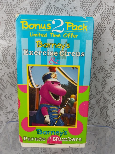 BARNEY EXERCISE CIRCUS Parade Of Numbers Bonus 2 Pack VHS Video Tape ...