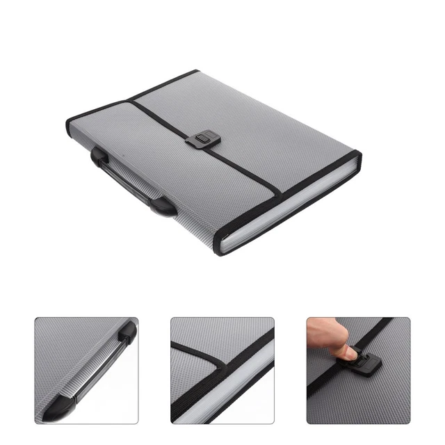 ACCORDION FILE POUCH Document Folder with Zipper Bills Organizer $34.49 ...