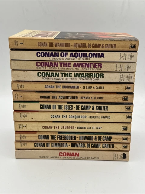 THE COMPLETE CONAN Ace/Lancer Set Books 1-12 - Robert E. Howard ...