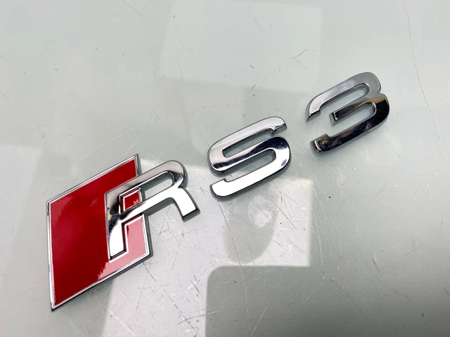 AUDI RS3 8Y EMBLEM BADGE WRITING SIGNS LOGO chrome back £25.78 ...