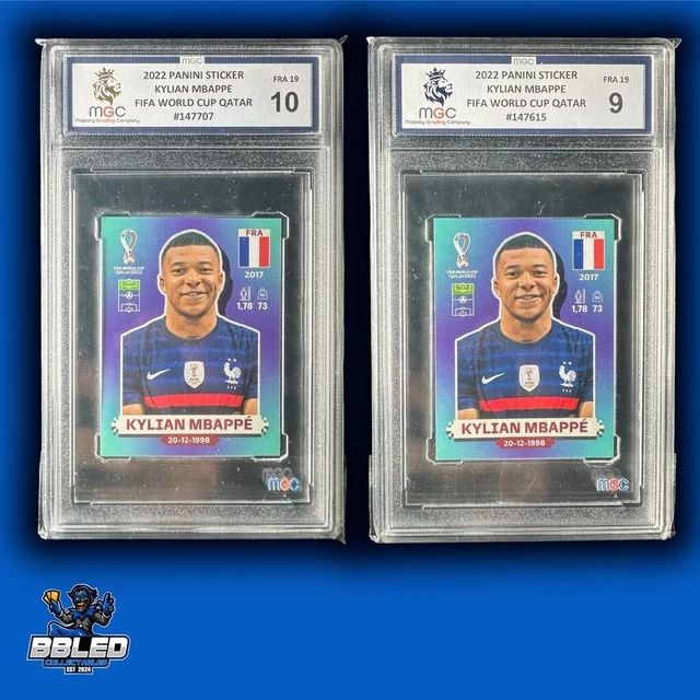 2022 PANINI STICKER Kylian Mbappe Fifa World Cup Qatar MGC 10 & 9 £40. ...