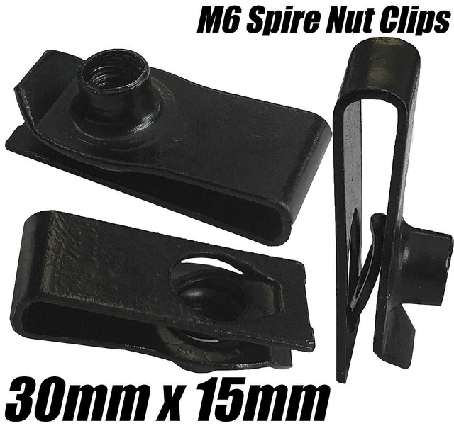 10X M6 CHIMNEY Nuts U Lug Nut Speed Clips Threaded Fasteners Spire ...