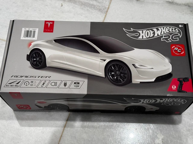 HOT WHEELS RC Tesla Roadster Remote Control Car - 1:10 Scale White £89. ...