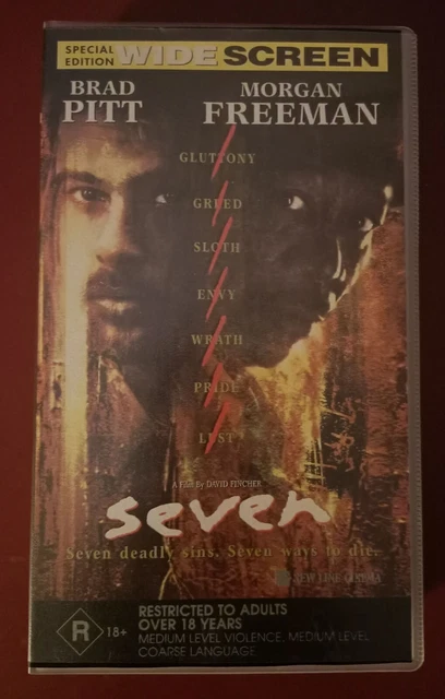SEVEN: WIDESCREEN VERSION (1995) - 1990s Australian VHS Tape / Brad ...