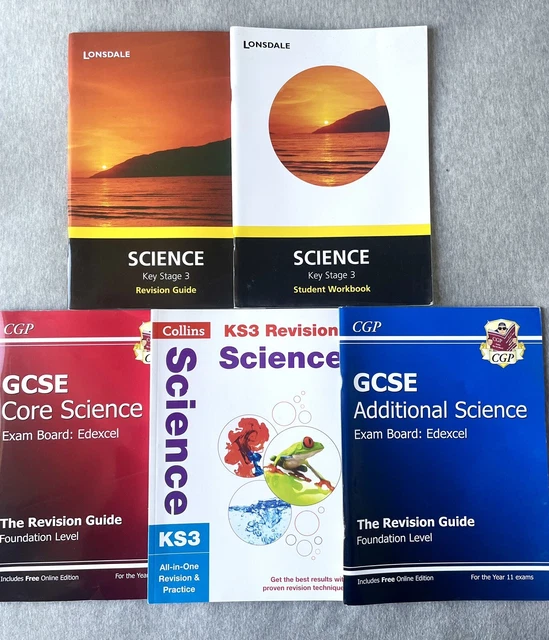 GCSE REVISION & Study Guide Books BUNDLE CGP Collins AQA SCIENCE FREE P ...