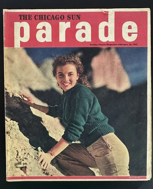 1947 THE CHICAGO Sun Parade Sunday Picture Magazine - Marilyn Monroe £ ...