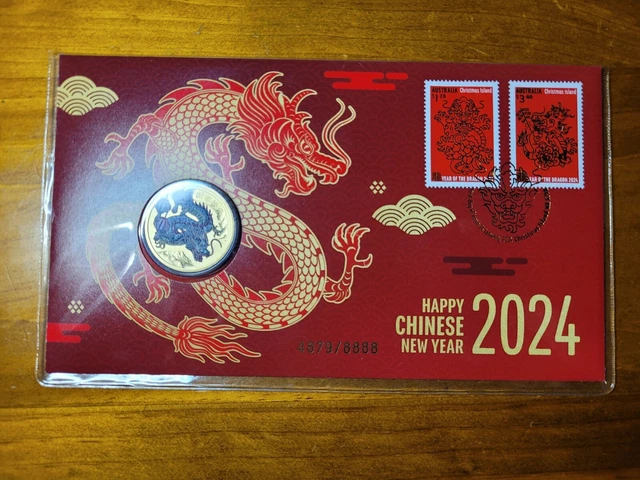 2024 PNC HAPPY Chinese New Year 1 Dollar Coin- UNC. 8888 Minted $29.95 ...