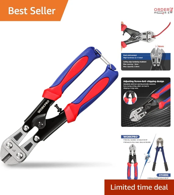 MINI BOLT CUTTER 8-Inch Alloy Steel Heavy Duty Snips for Electrical ...