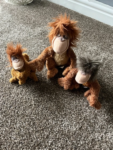 WALT DISNEY COMPANY Jungle Book Orangutan Monkey x3 Soft Toy Can Hold ...