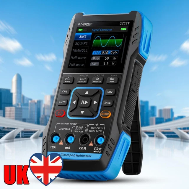 MINI OSCILLOSCOPE MULTIMETER 3 in 1 Signal Generator 10MHZ 50MS/s ...