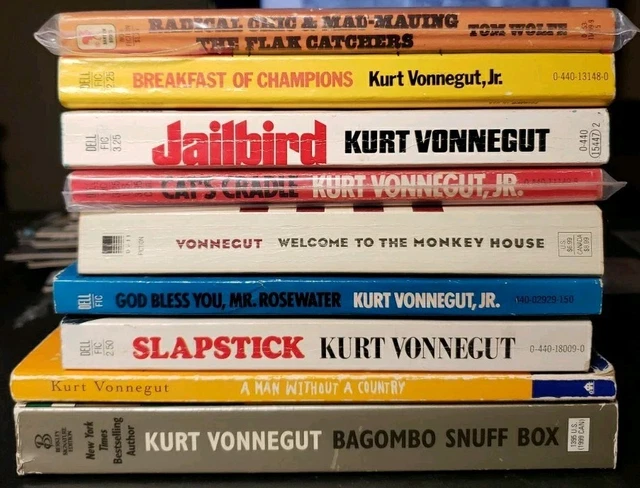 KURT VONNEGUT DELL 9 Set PB Softback Tom Wolfe Cat's Cradle Slapstick ...