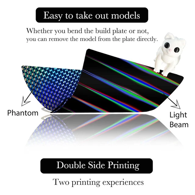 H1H BUILD PLATE For Lab /X1C/X1/P1P/P1S 3D Printer,257X257mm Sided8369 ...