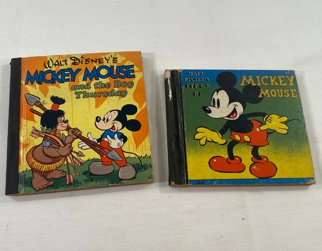 PAIR CHILDREN'S BOOKS Walt Disney's Story Of Mickey Mouse + The Boy ...