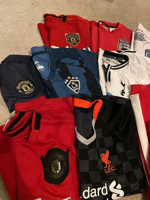 FOOTBALL BUNDLE FOOTBALL Joblot collection. Mixture of sizes x13 Shirts ...