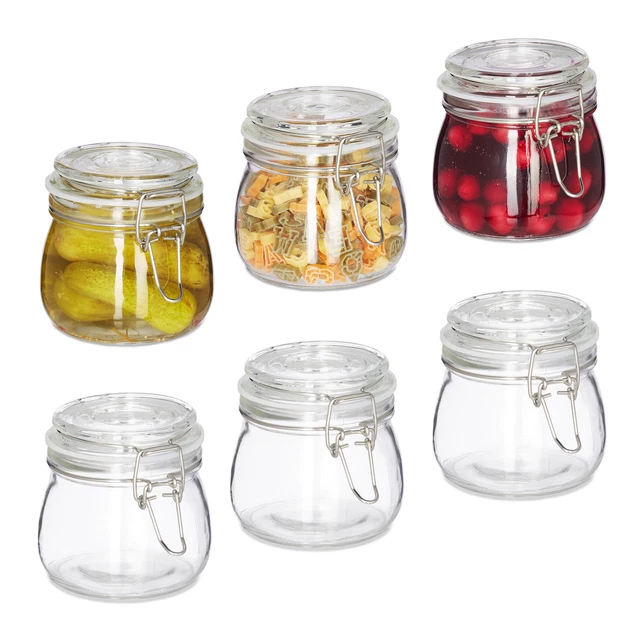 EINMACHGLÄSER 6ER SET, Einkochgläser, Müsliglas, Drahtbügelgläser, Vorratsgläser EUR 18,90 ...