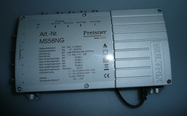 PREISNER - TELEVES-MULTISCHALTER MS 58 NG Gussgehäuse hochwertige ...