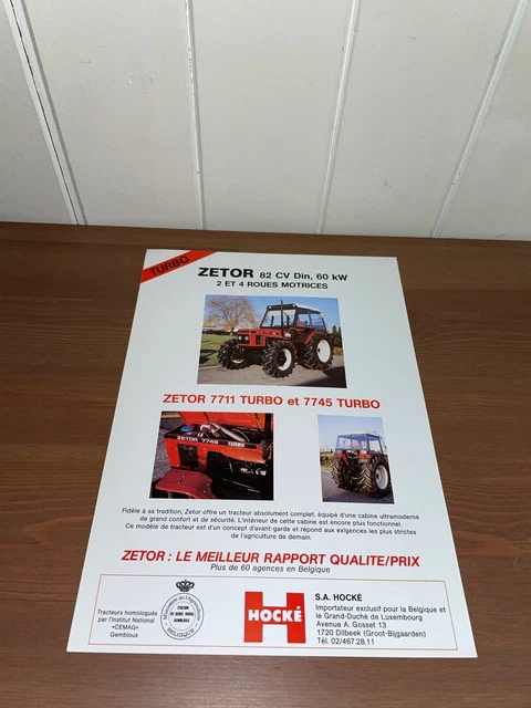 BROCHURE PROSPEKT PROSPECTUS TRACTEUR ZETOR 7711/7745 tractor-traktor-ursus-same EUR 20,50 ...