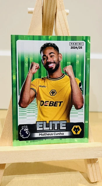 PANINI PREMIER LEAGUE 2025 stickers Elite Parallel Green Matheus Cunha ...