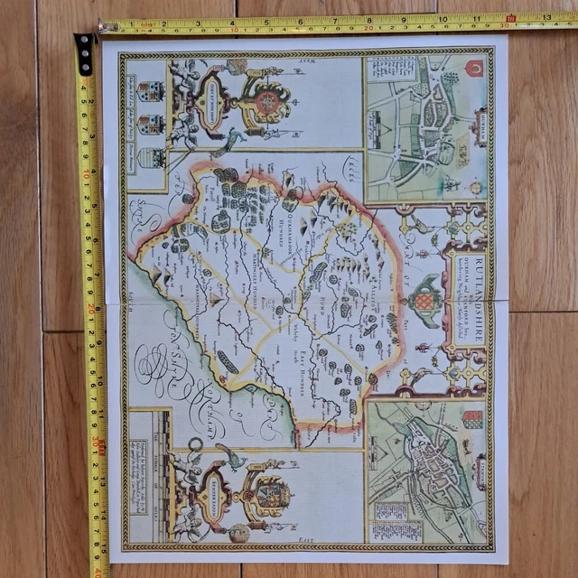 TUDOR MAP OF Rutland by John Speed £3.99 - PicClick UK
