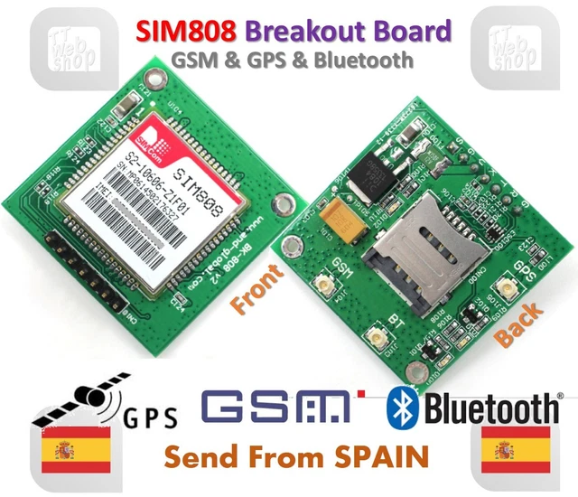 SIM808 MODULE GSM GPRS GPS Breakout Board SIM808 for Arduino Raspberry ...