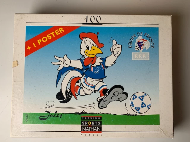 PUZZLE JULES MASCOTTE De L'equipe De France / Nathan 1998 EUR 9,99 ...