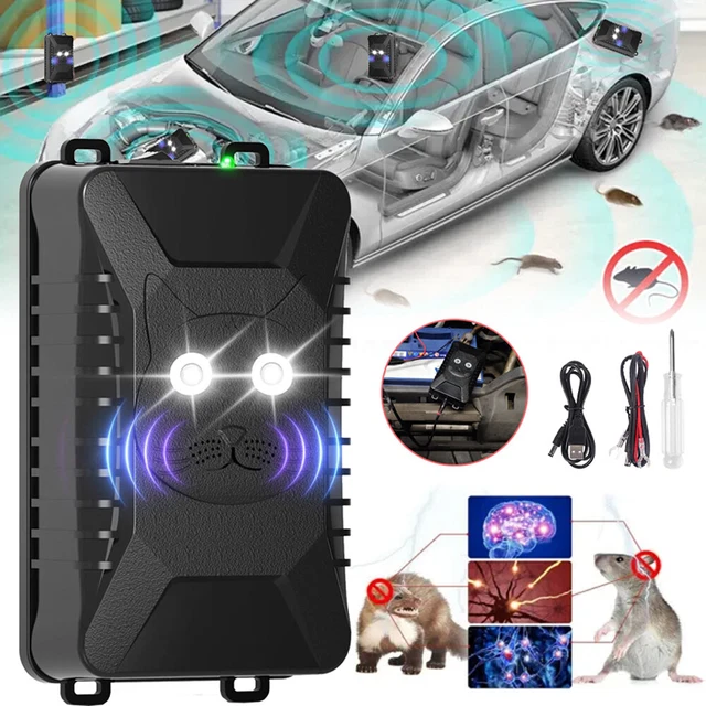 ULTRASONIC RODENT REPELLER Under Hood Car Mouse Repellent Rat Rodent ...