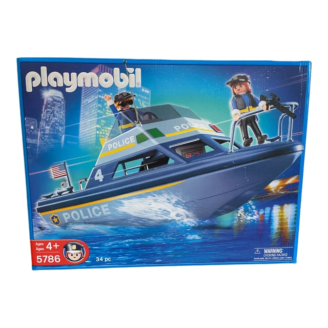 PLAYMOBIL POLICE HORS-BORD navire de police bateau américain avec ...