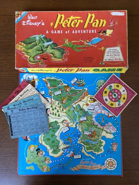 WALT DISNEY’S PETER Pan A Game of Adventure 1950's Very Rare Bilingual ...