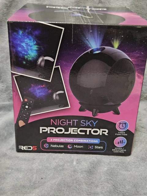 RED5 NIGHT SKY Laser and LED Projector Sky Moon Lamp Kids Bedroom ...
