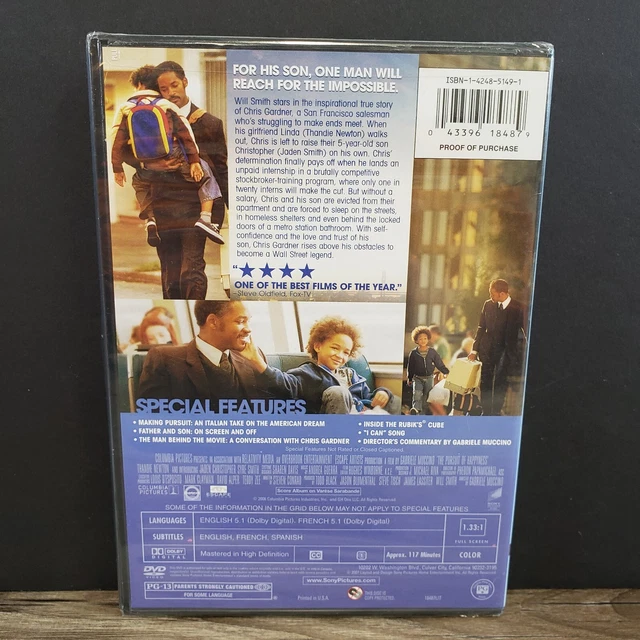 THE PURSUIT OF Happyness Will Smith Full Screen Dvd 2006 New Sealed EUR ...