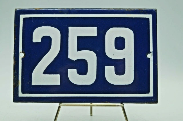 ANCIENNE PLAQUE EMAILLEE NUMERO DE MAISON N°259 - déco loft EUR 35,00 ...