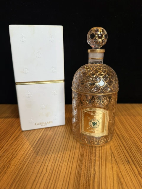 FLACON VINTAGE GÜÉRLAÏN vide abeilles dorées 250ml Eau de Cologne ...