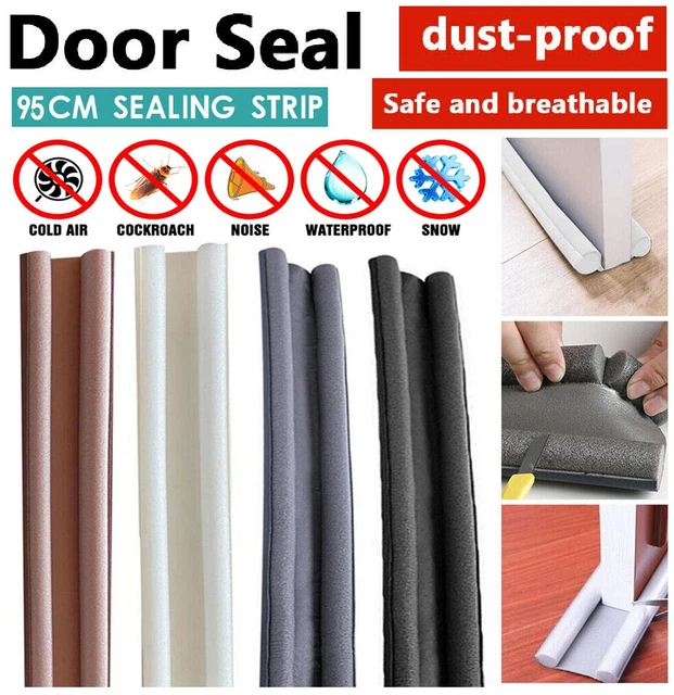 FLEXIBLE DOOR BOTTOM Sealing Strip Guard Wind Dust Threshold Seal Draft ...