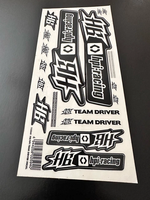 HOT BODIES TEAM DRIVER 1/10-1/8 DECAL/STICKER SHEET/RC/ CAR-Tamiya/HPI ...
