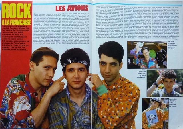 LE GROUPE LES AVIONS = COUPURE DE PRESSE 2 PAGES 1987 / CLIPPING EUR 5,00 - PicClick FR