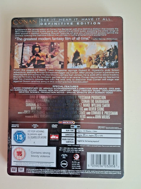 CONAN THE BARBARIAN - Definitive Edition DVD - Arnold Schwarenegger ...
