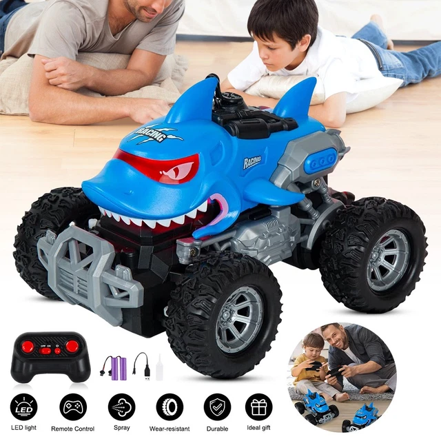NEW REMOTE CONTROL Shark Cars Rc Monster Truck Car Toys With Glowing ...