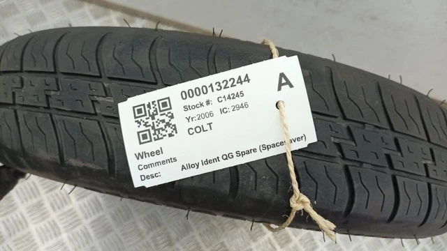 MITSUBISHI COLT WHEEL 3.5Bx15 Space Steel Wheel & T115/70R15 90M Tyre ...