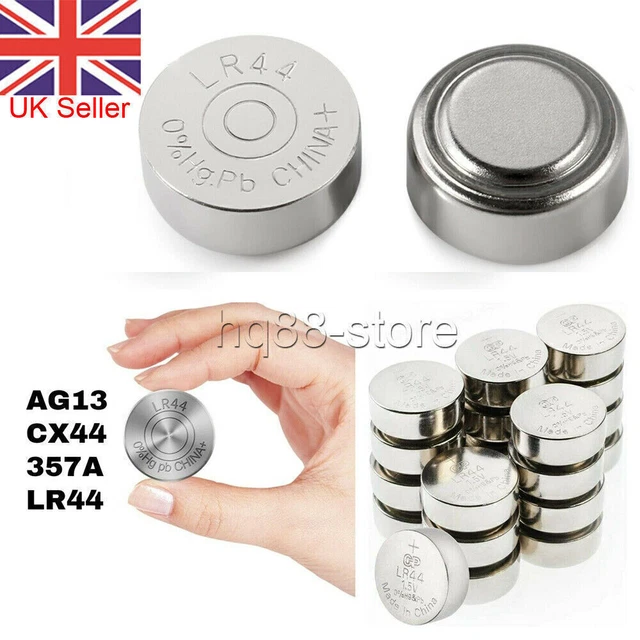 10X AG13 LR44 SR44 L1154 357 A76 Quality Alkaline Button / Coin Cells ...