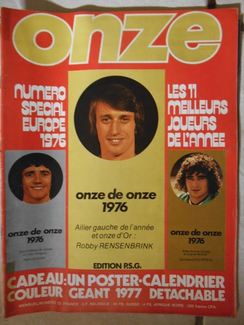 MAGAZINE ONZE N° 12 ( 1976,Les Onze Meilleurs Joueurs De L'annee ) EUR ...