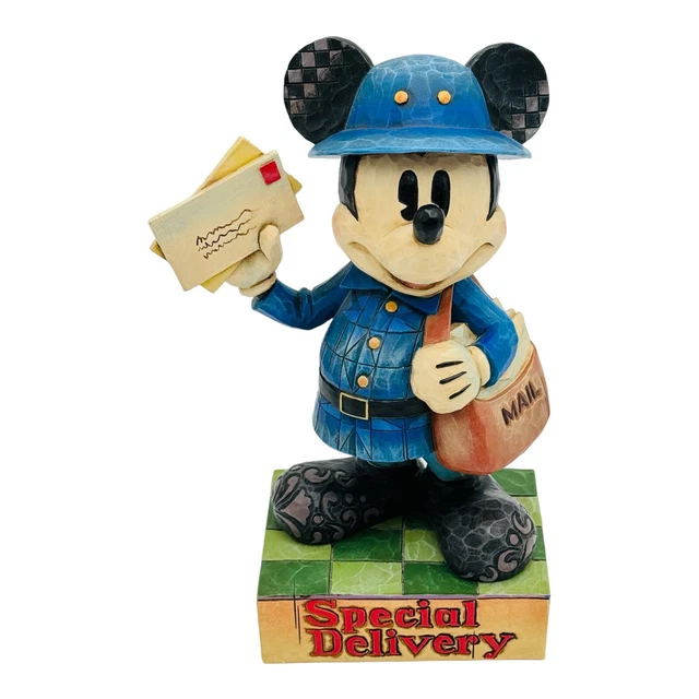 JIM SHORE DISNEY Mickey Mouse Special Delivery Figurine Mailman ...