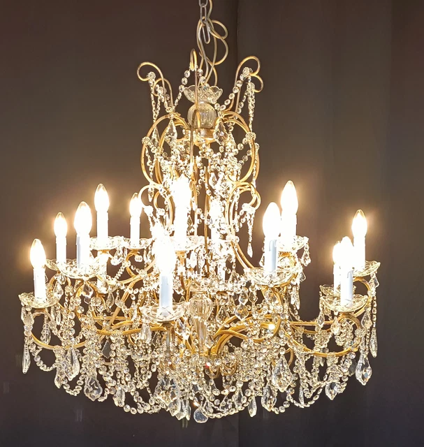 LUSTRE,LUSTRE CRYSTAL,LUSTRE,LUSTRE ANCIEN,LUSTRE pampilles,lustres EUR 1.350,00 - PicClick FR