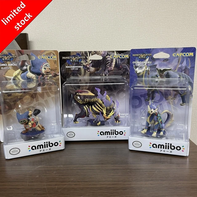 MONSTER HUNTER RISE amiibo Otomo Airou Magai Magado Otomo Garku 3 set ...