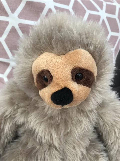 SID THE SLOTH, Plush Toy, Soft Sloth Toy 26cm Sitting Keel toys brown £ ...