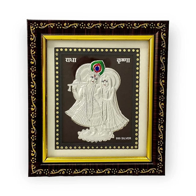 999 PURE SILVER Radha Krishna Frame Showpiece Home Decor £72.83 ...