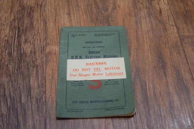 VINTAGE SINGER BAK Electric Motors treadle control SEWING MACHINE ...