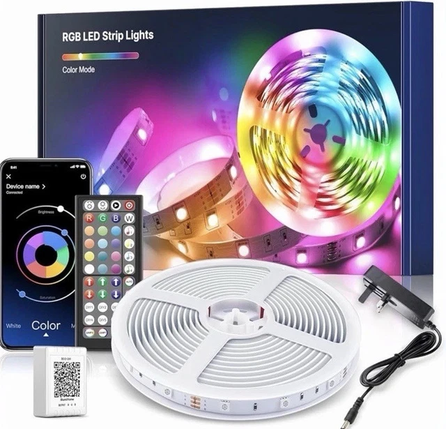 MEXLLEX LED STRIP Lights 10M (1X10M) APP Control Colour Changing LED ...